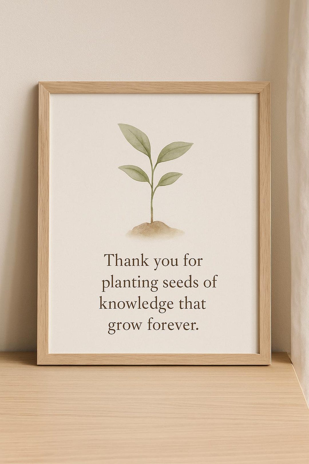 Teacher Appreciation Printable Wall Art - Planting Seeds of Knowledge ...