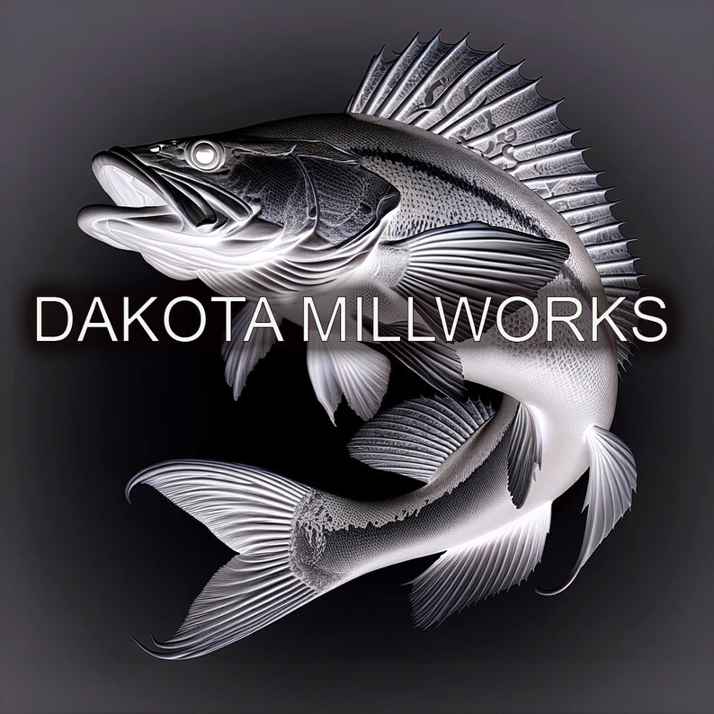 Walleye 3D STL Model CNC and 3D Printing. Stl, Depth Map, Png & Svg ...