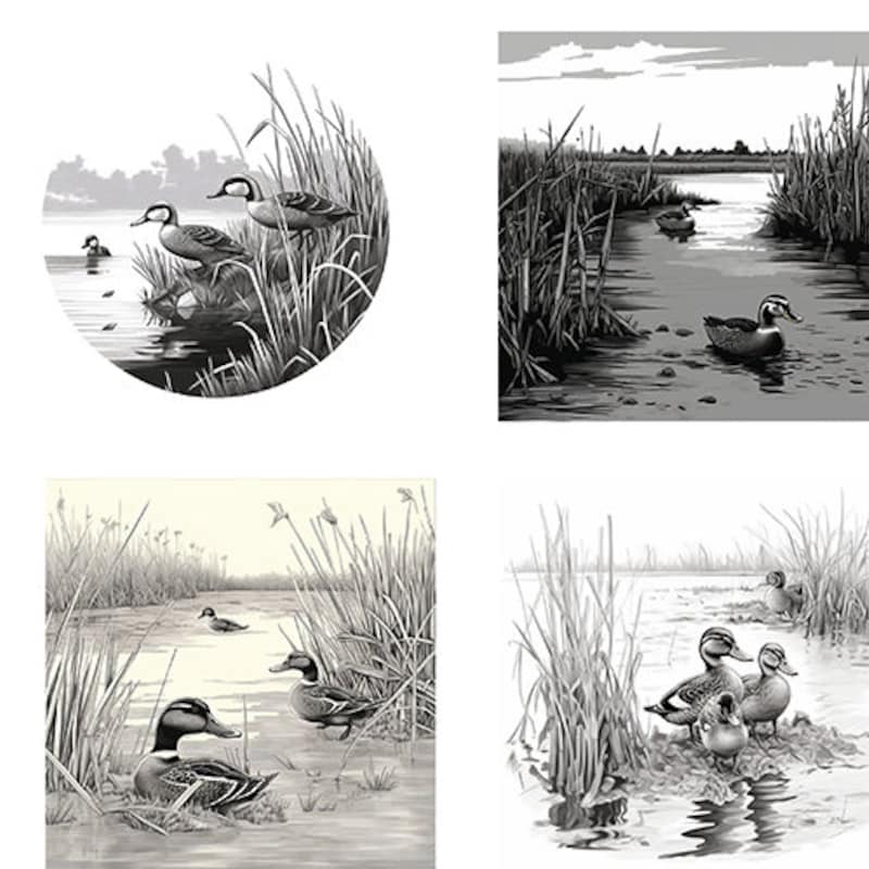 Feather Art Waterfowl - Etsy UK