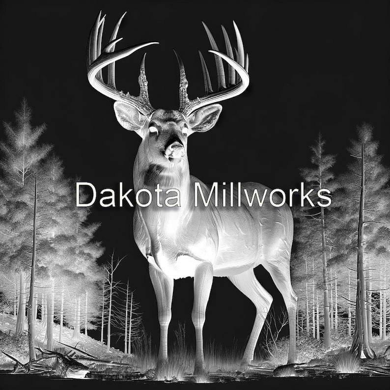 Whitetail Deer 3D STL Models Both a Standing Deer and Euro Mount Deer ...
