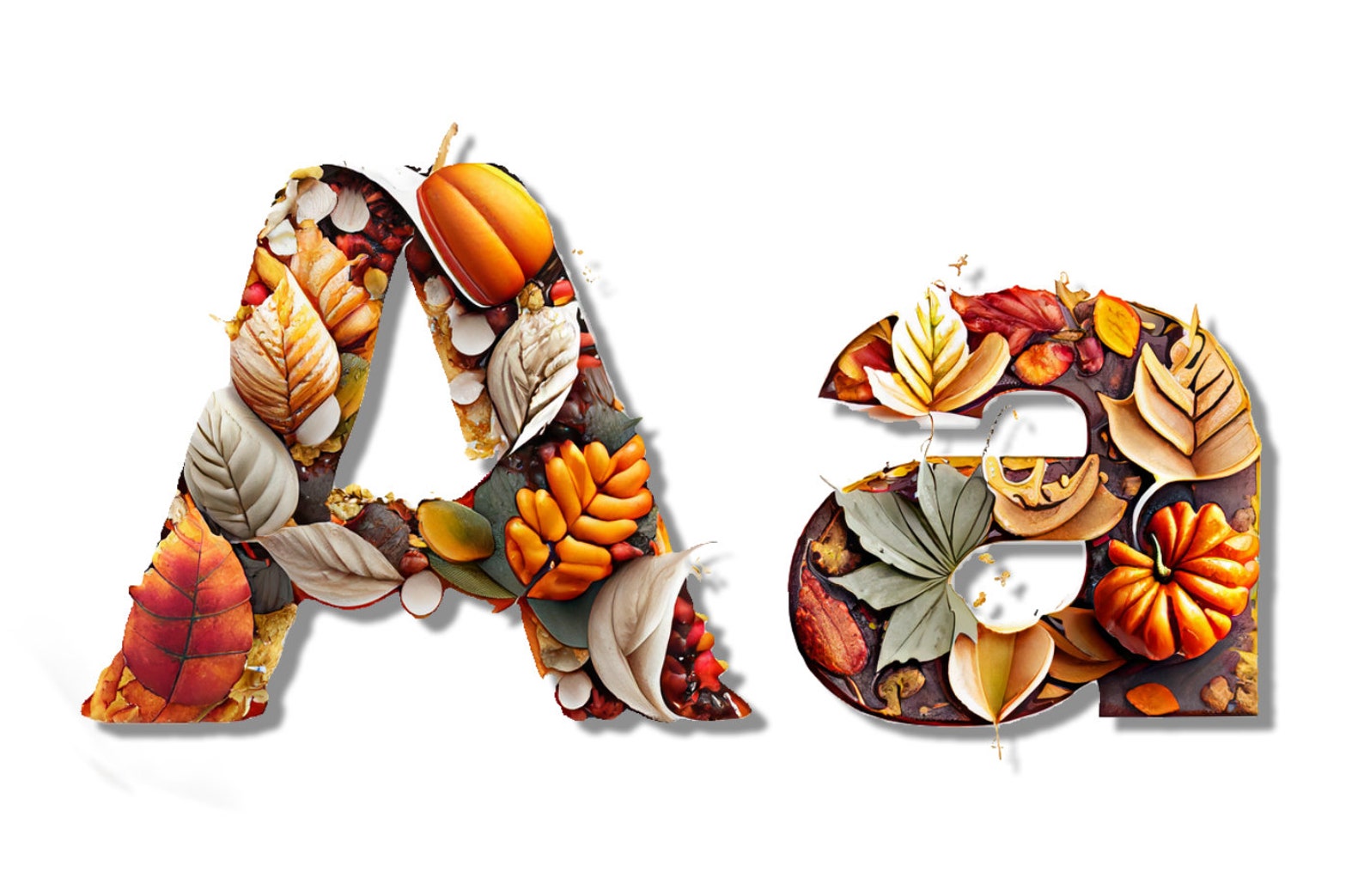 Fall-themed Alphabet Letters SVG & PNG Set Perfect for Scrapbooking ...
