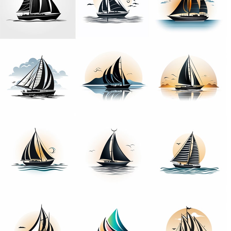 Sailboat Vector - Etsy