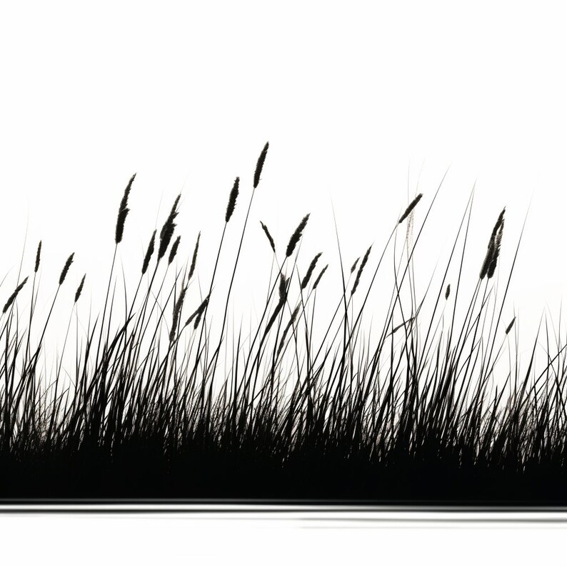 Cat Tail Marsh Silhouette Svg Files Page Border Separator Scrapbooking ...