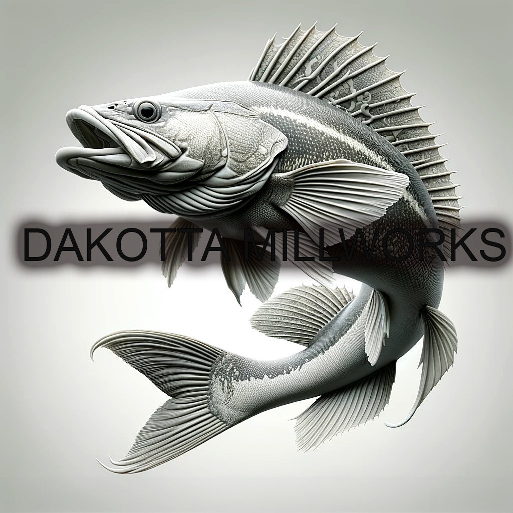 Walleye 3D STL Model CNC and 3D Printing. Stl, Depth Map, Png & Svg ...