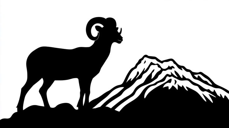 Dall Sheep Svg Jpg and Png Silhouettes for Laser CNC Cricut T-shirts ...