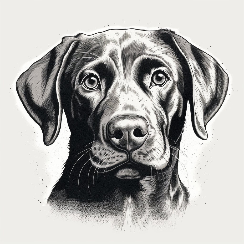 Black Labrador Svg - A Scalable Vector File of a Beautiful Black Lab ...