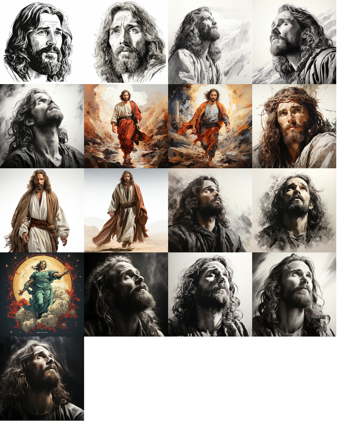Jesus Christ SVG & PNG Collection for Laser Engraving CNC Cricut - 17 ...
