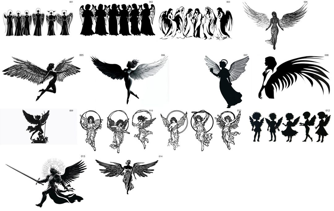Angel Svg Jpg Transparent Png Files for Clip Art Laser CNC Cricut T ...