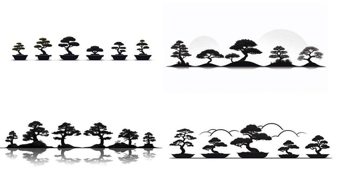 BONSAI TREES Svg 's 22 Separate Trees Digital Download Bonsai Tree SVG ...