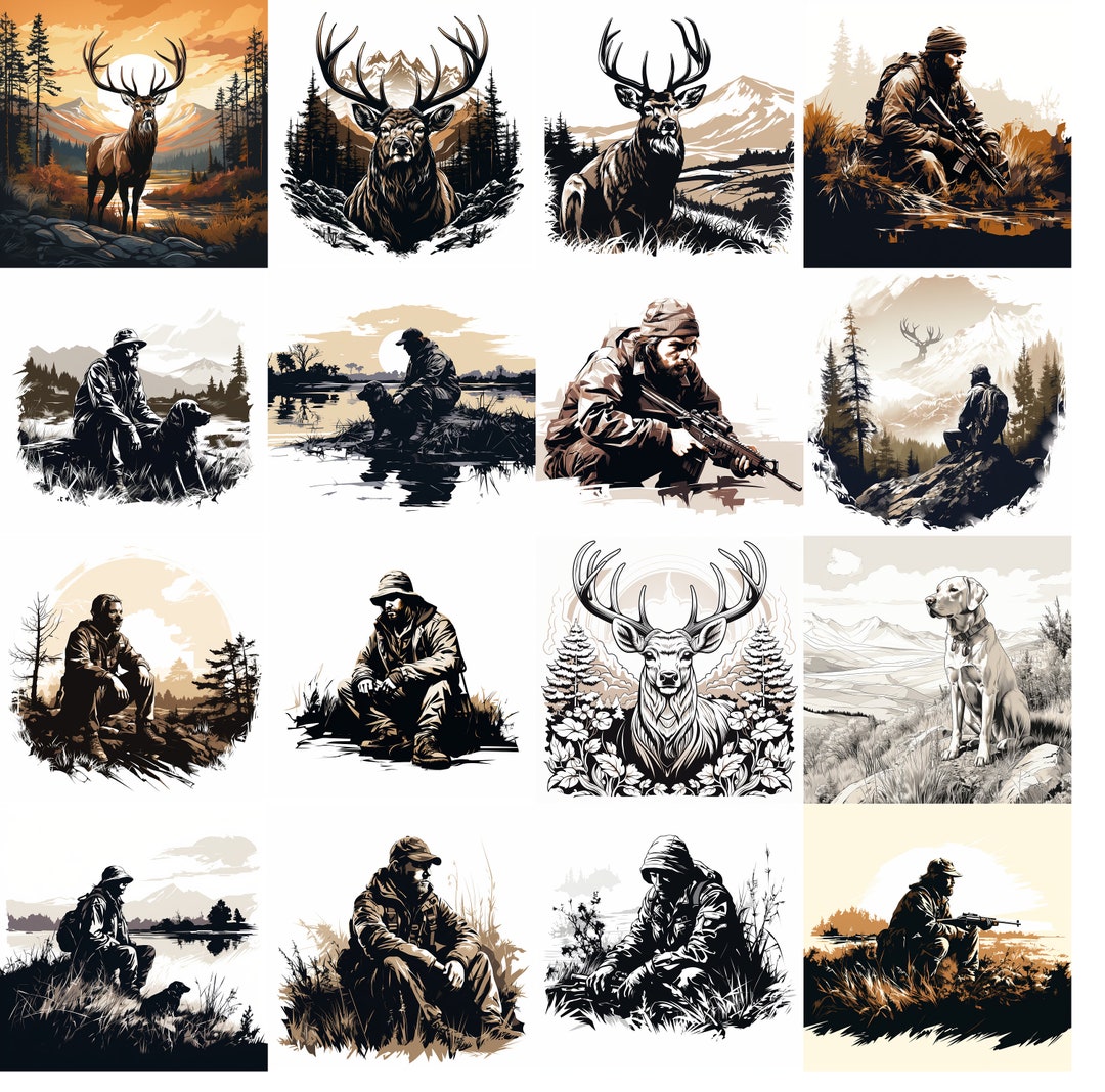 Hunting SVG Collection - 16 Exciting Hunting Scenes for Crafts. Cricut ...