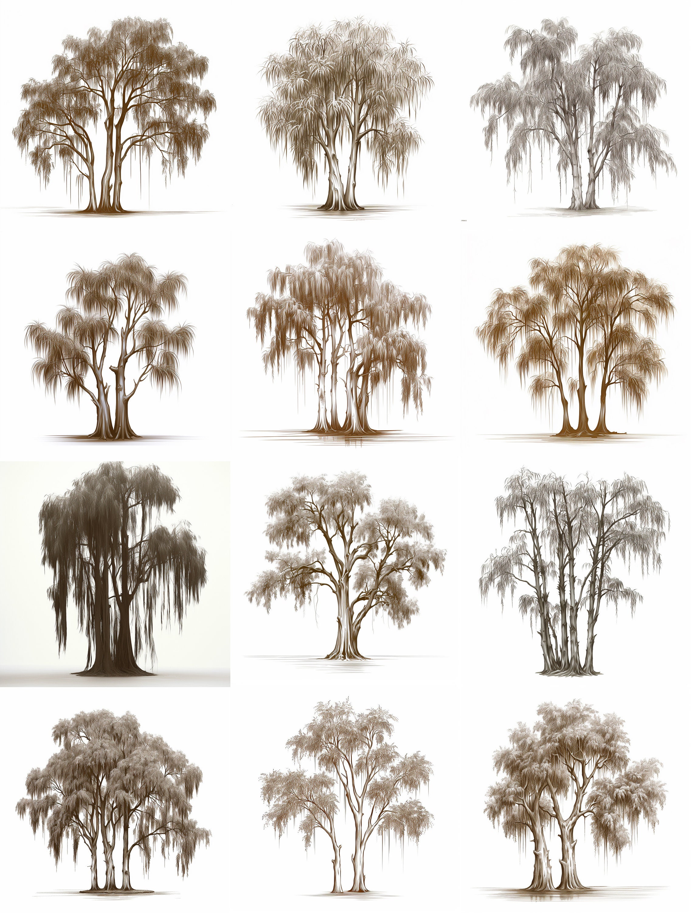 Weeping Willow Tree SVG Collection Ready for Laser Engraving, Cricut ...