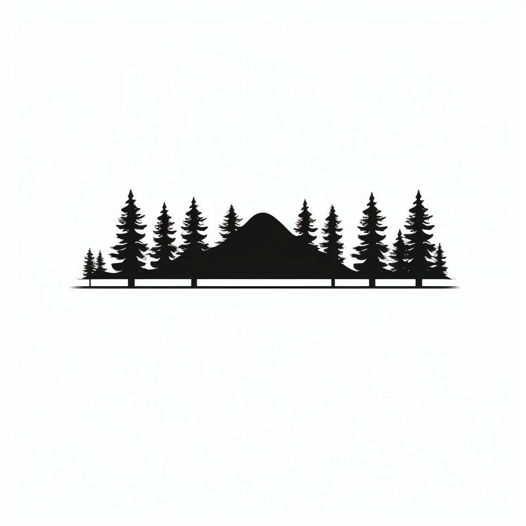 Treeline Svg Instant Download - 8 Skyline Silhouettes of a Line of Pine ...