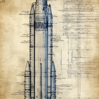 Blueprint Poster - Orion Scout | Vintage Engineering Diagram - Etsy