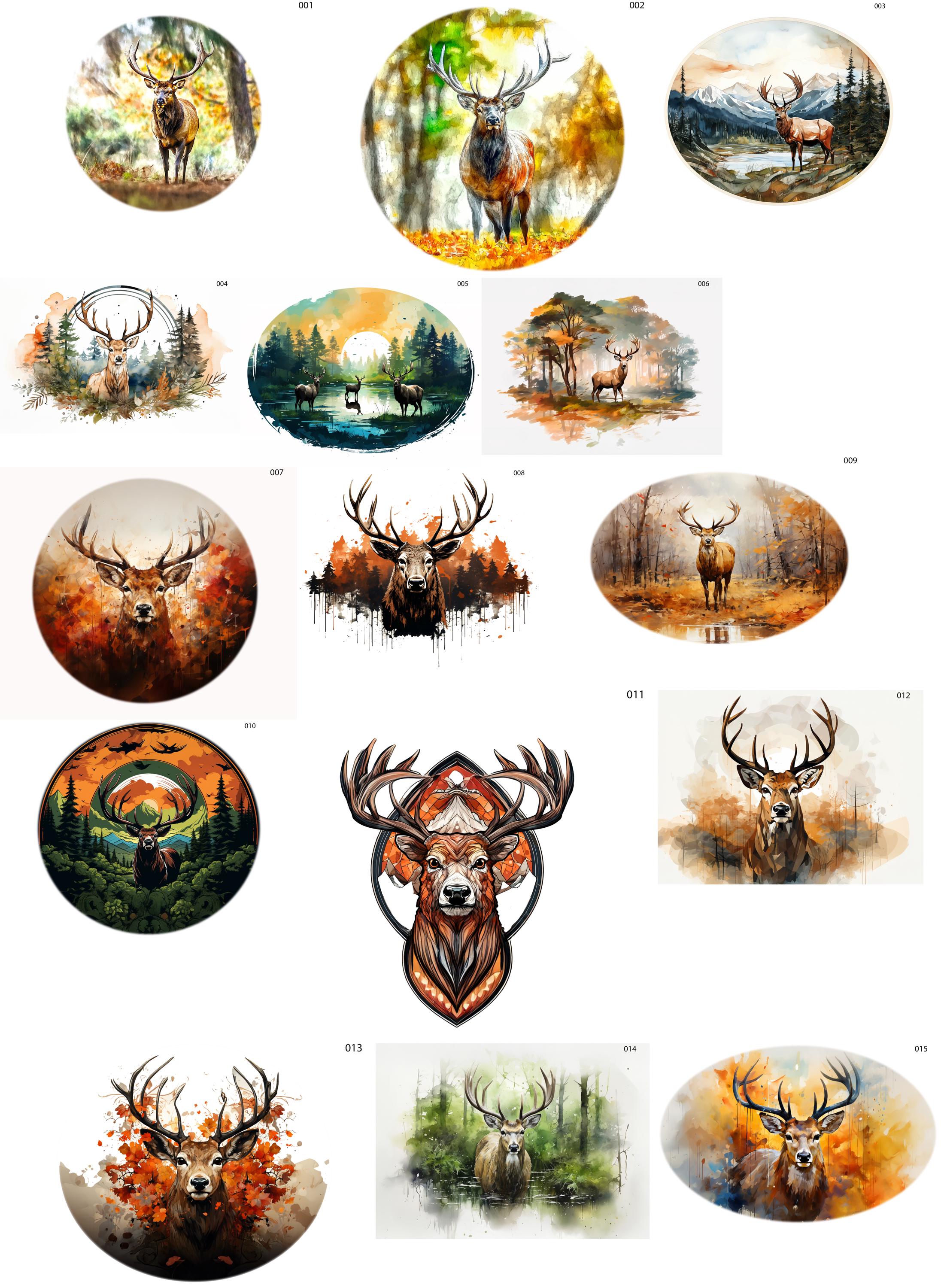 Watercolor Elk Svg, Jpg, Png Files for Laser Cricut CNC T-shirts Tattoos Hunting - Etsy