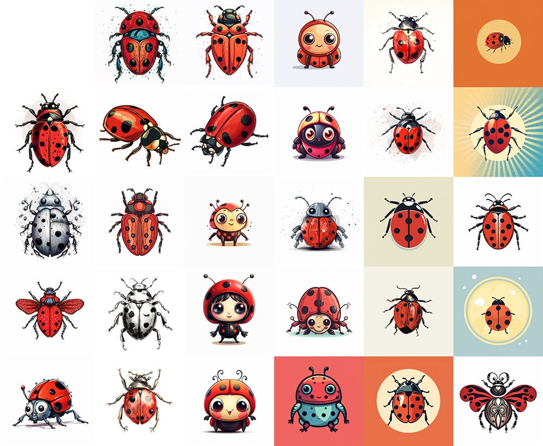 Lady Bugs Svg - Instant Download of 24 Scalable Vector Files for Use ...