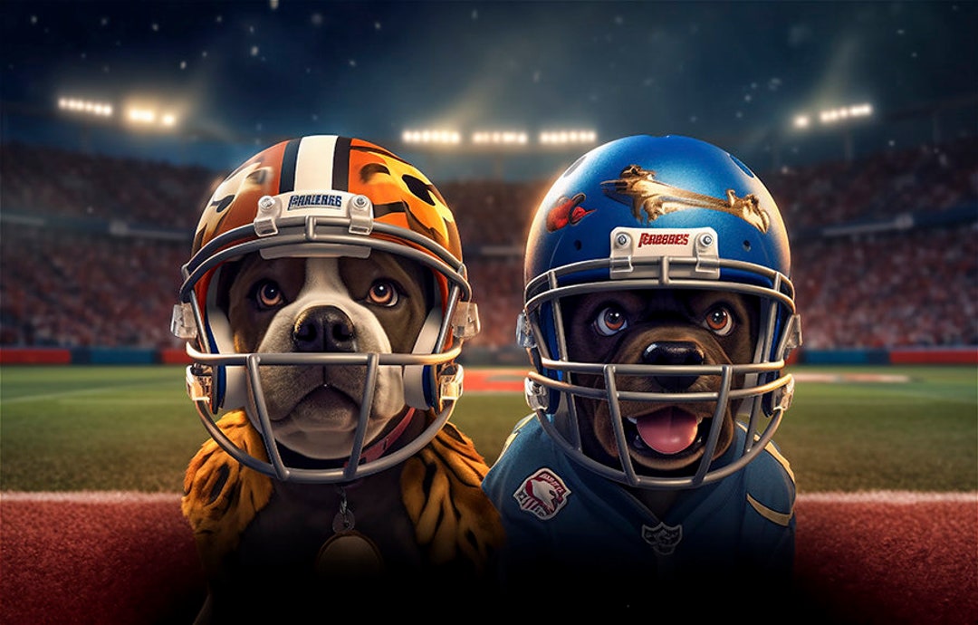 Football Dogs - Digital File Jpg ( 5824 X 3720 ) - Etsy