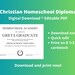 Editable Christian Homeschool High School Transcript - Etsy