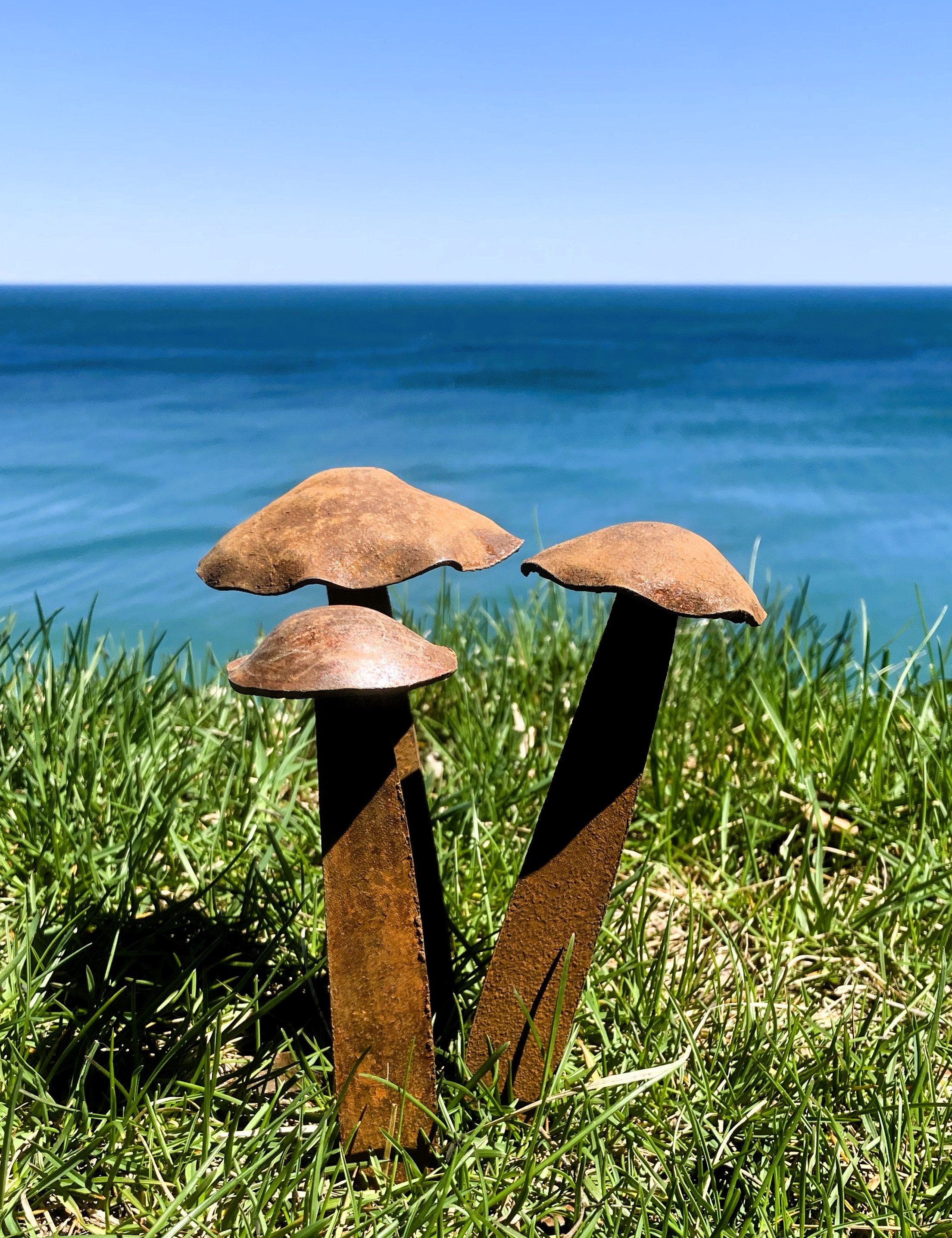 Rustic Metal Mushroom Set – Handmade Garden Art Sculpture - Etsy