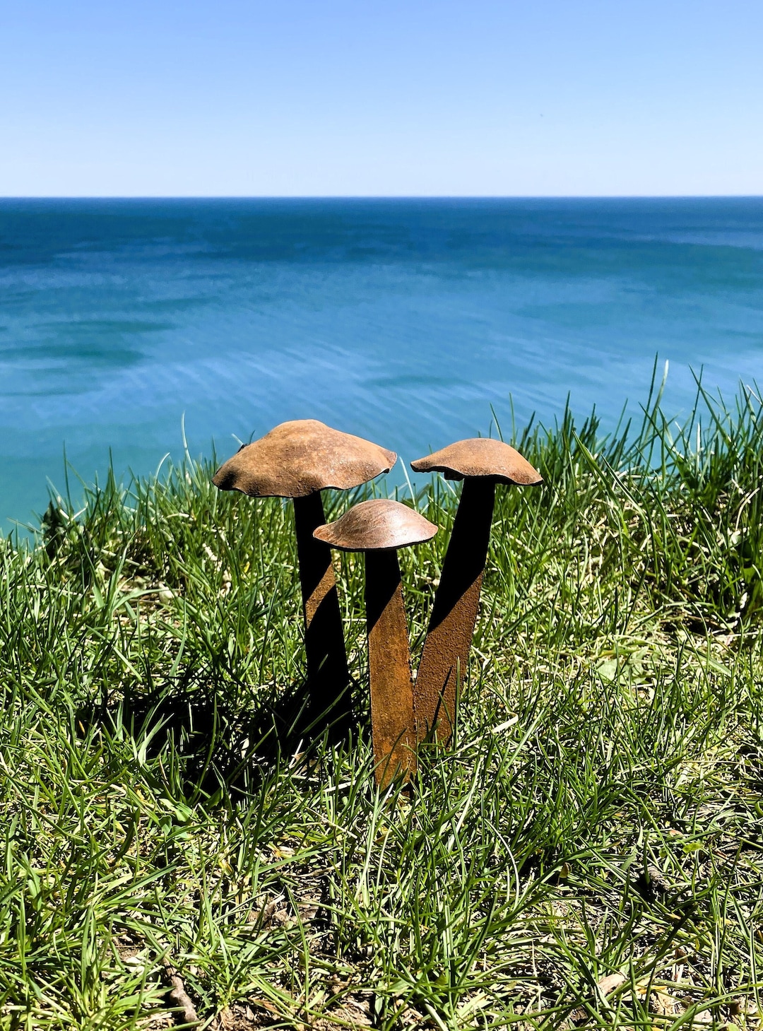 Rustic Metal Mushroom Set – Handmade Garden Art Sculpture - Etsy
