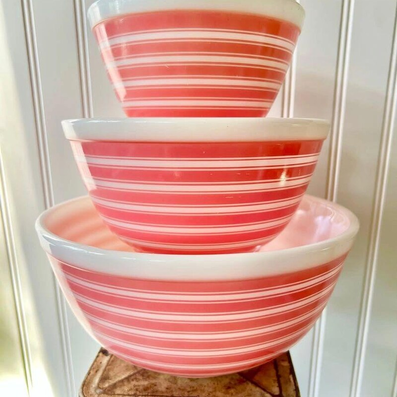 Pink Pyrex Bowls - Etsy