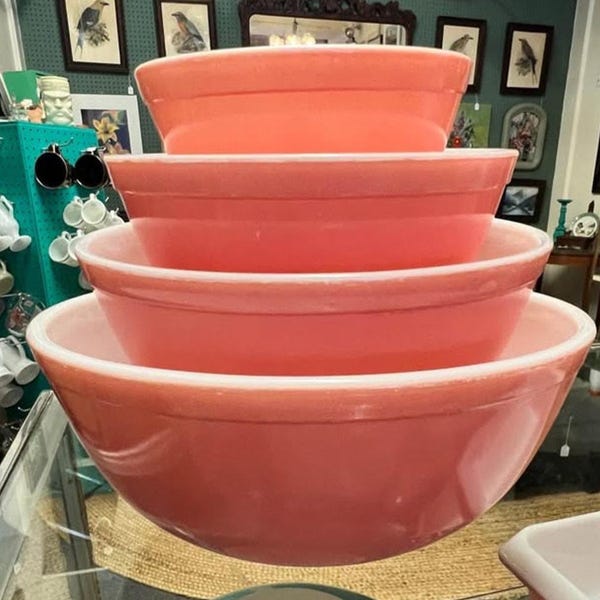 Pink Pyrex Bowls - Etsy