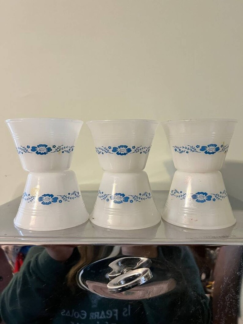 Mid Century Vintage Termocrisa Milk Glass Custard Cups / Small Bowls ...