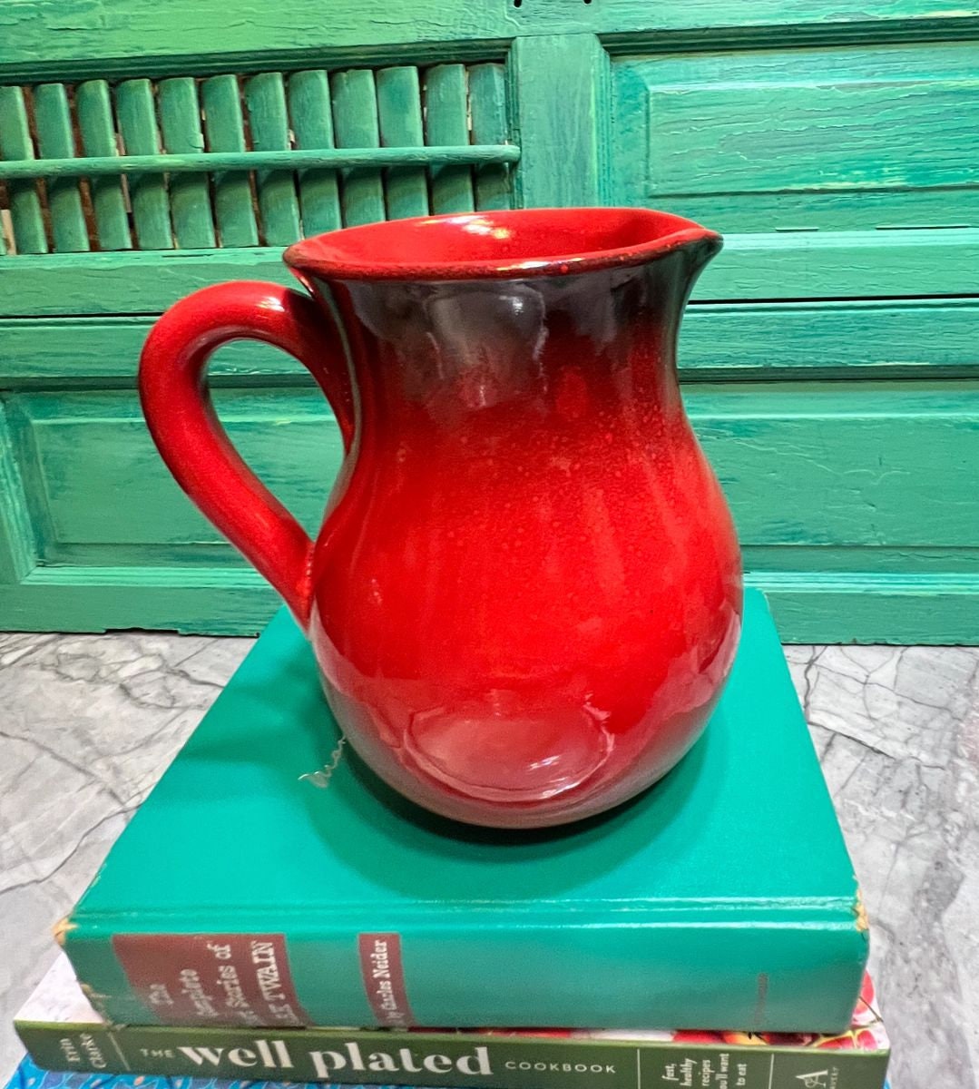 Red Pottery Pitcher Jug Italy - Etsy