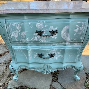 SOLD Do Not Purchase French Toile Bombe Chest of Drawers With Marble ...