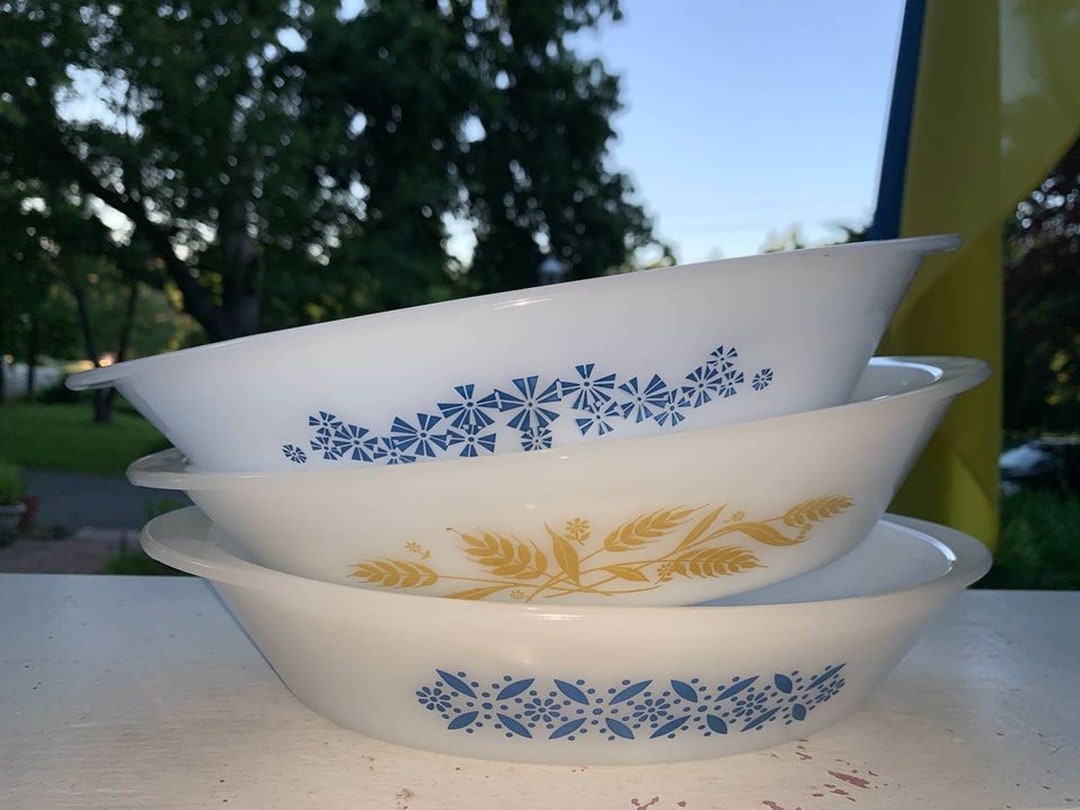 Three Vintage Glasbake Sears Divided Casseroles Bakers - Etsy