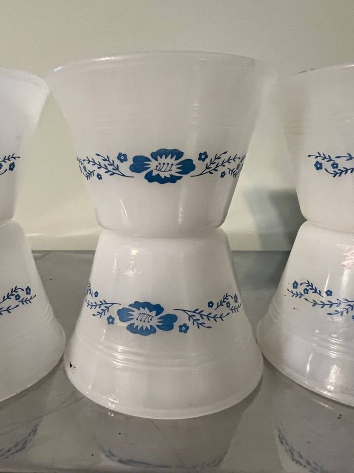 Mid Century Vintage Termocrisa Milk Glass Custard Cups / Small Bowls ...