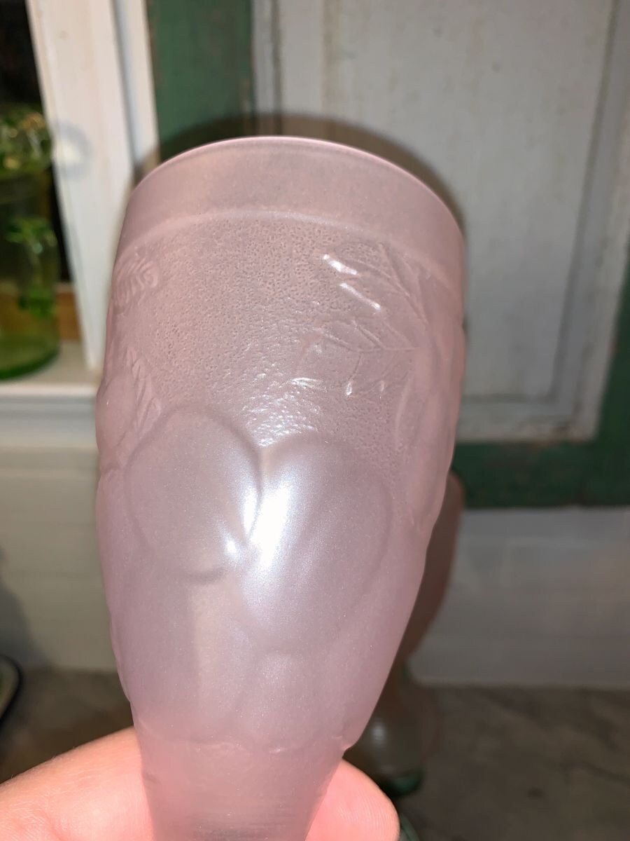 Pink Arcoroc Luminarc France Frosted Glass Goblet Pair - Etsy