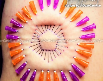 Easy Beginner Circled Heart Needle Play Design / Stencil Artistic ...