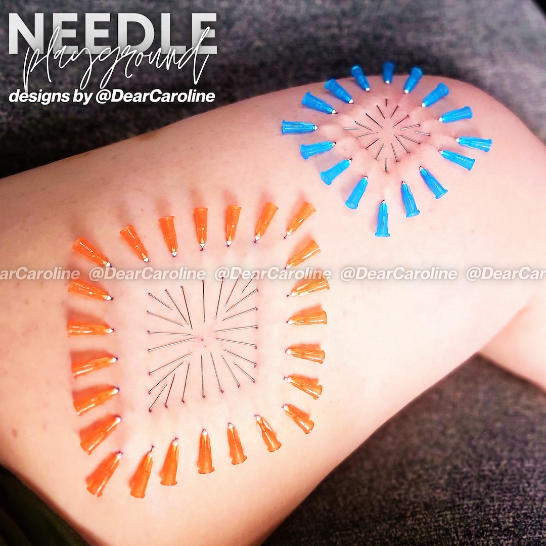 Easy Beginner Square Needle Play Design / Stencil - Artistic Piercing ...