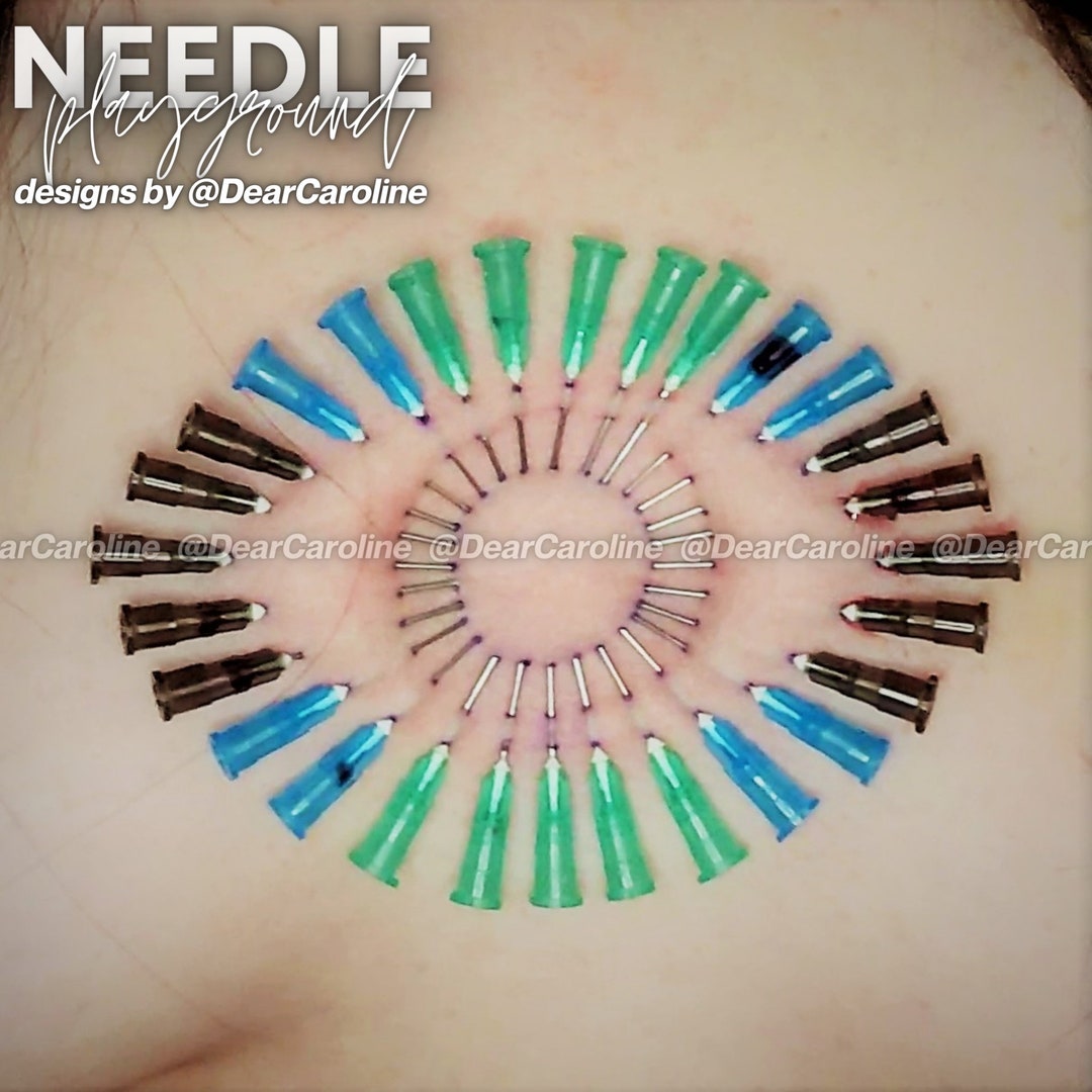 Eye Needle Play Design / Stencil - Artistic Piercing - Etsy