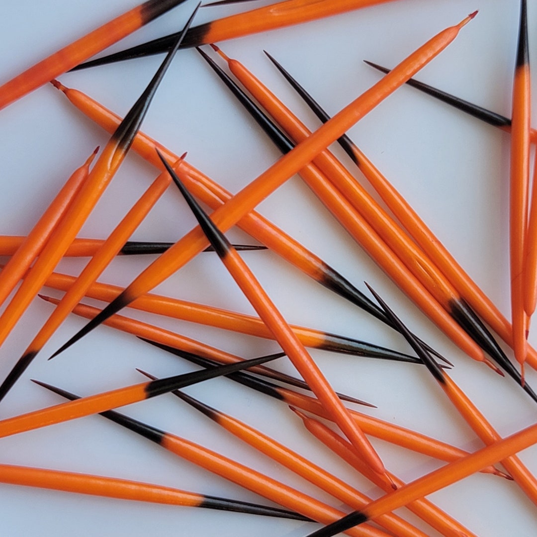 Dyed North American Porcupine Quills - Medium, Orange (25/50 Quills) - Etsy