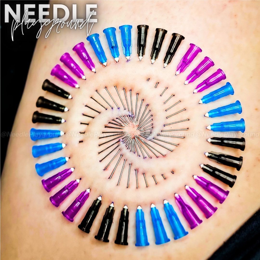 Circle Vortex Swirl Needle Play Design / Stencil - Artistic Piercing - Etsy
