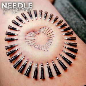 Easy Beginner Circled Heart Needle Play Design / Stencil - Artistic ...