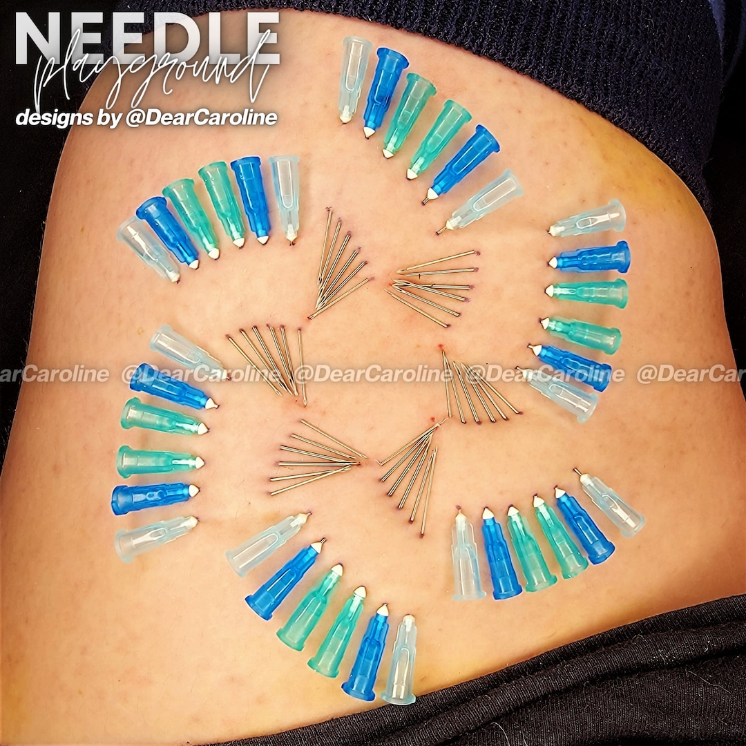 Beginner Fan Swirl Needle Play Design / Stencil - Artistic Piercing - Etsy