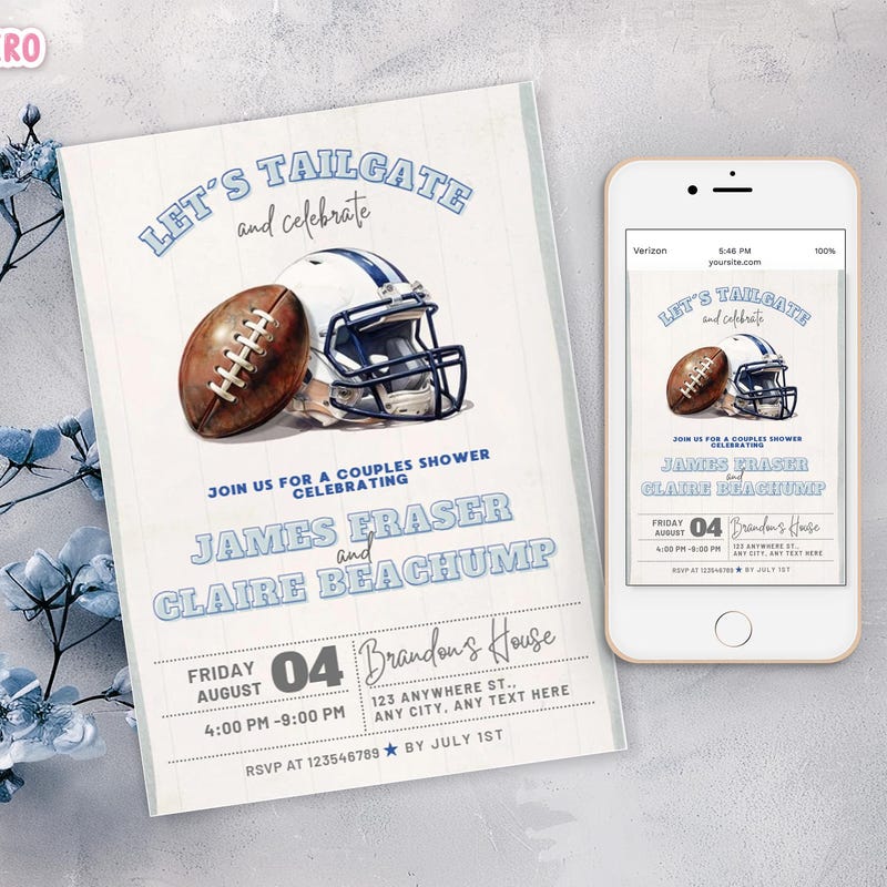 Couple Shower Football - Etsy