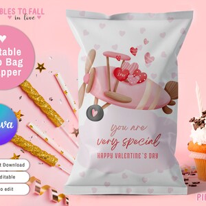 Valentine's Day Chip Bags Wrapper, Printable Snack Bag , Best Friends ...