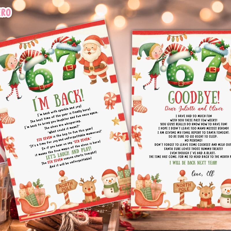Elf Letters 6 7 - Etsy UK