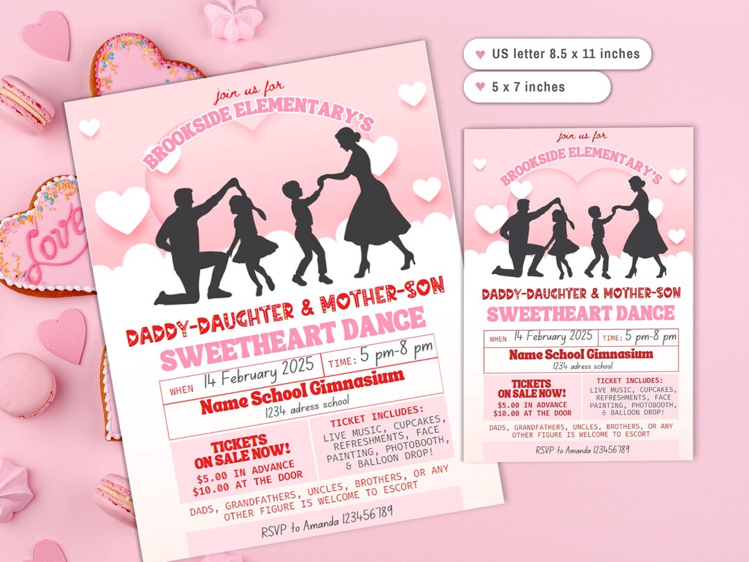 Mother Son & Daddy Daughter Sweetheart Valentine's Day Dance School ...