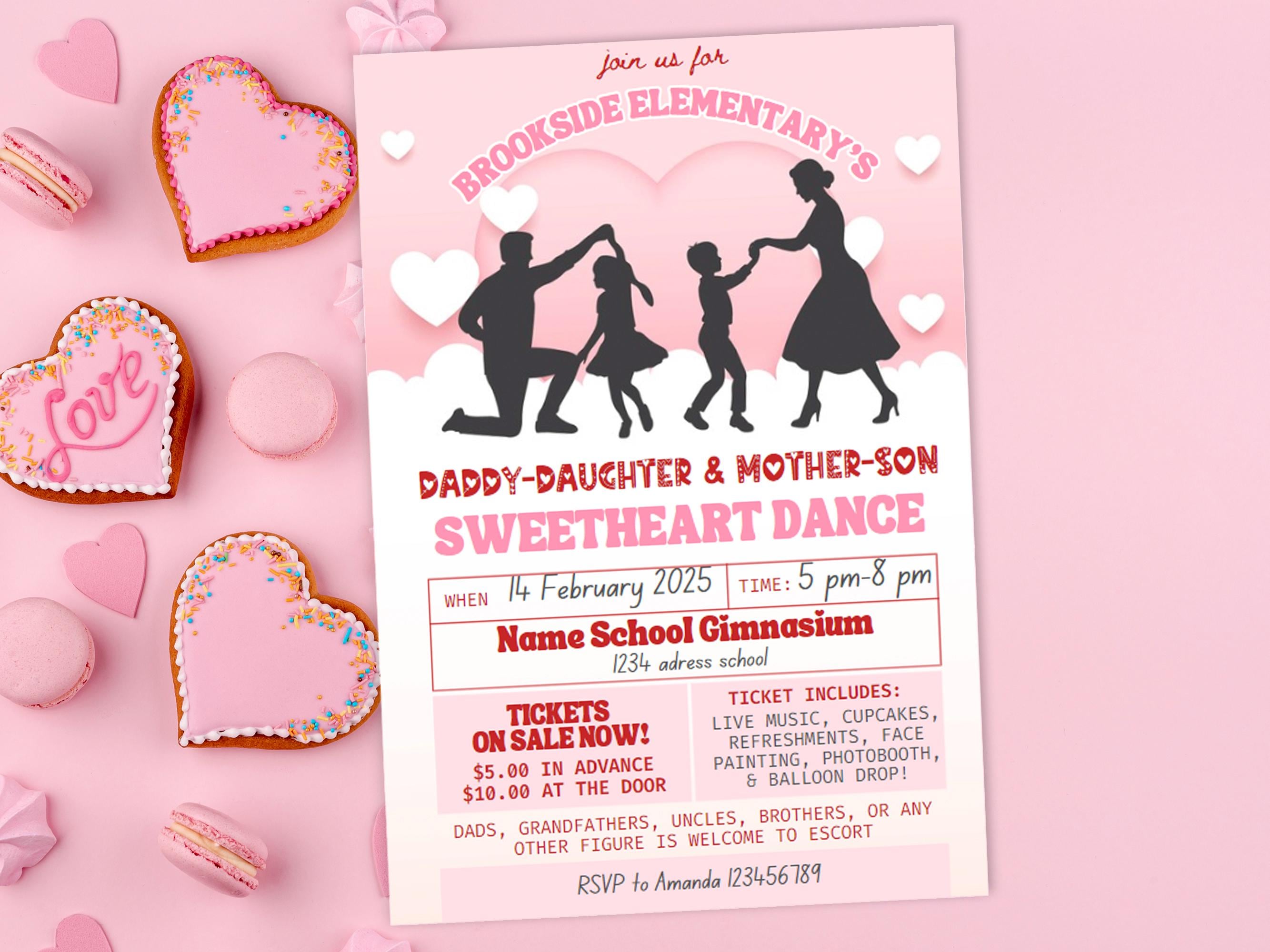 Mother Son & Daddy Daughter Sweetheart Valentine's Day Dance School ...