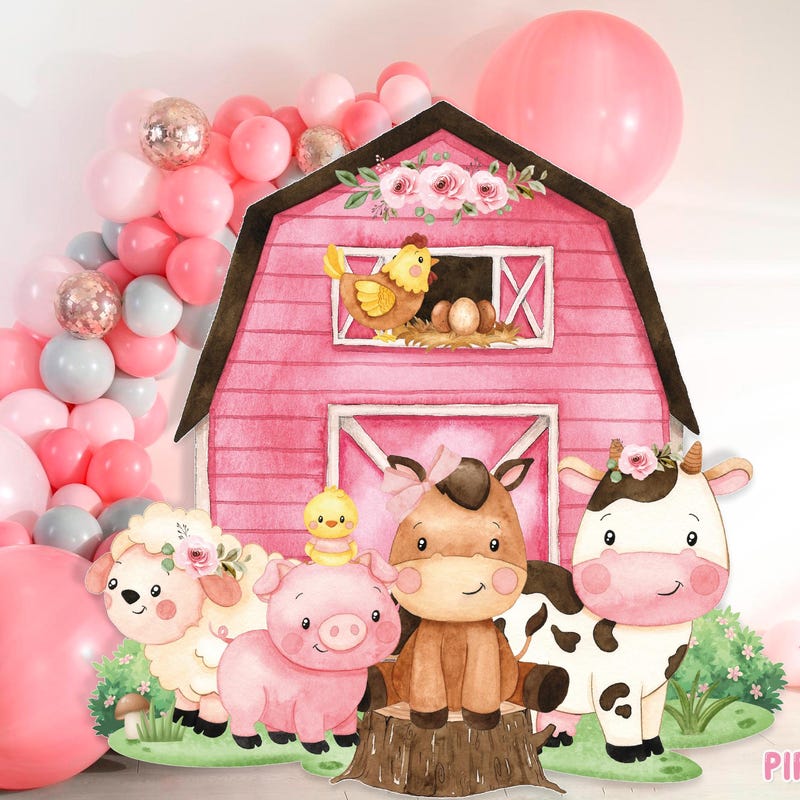 Pink Barn Yard Theme - Etsy