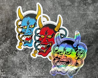 Hannya Stickers - Etsy