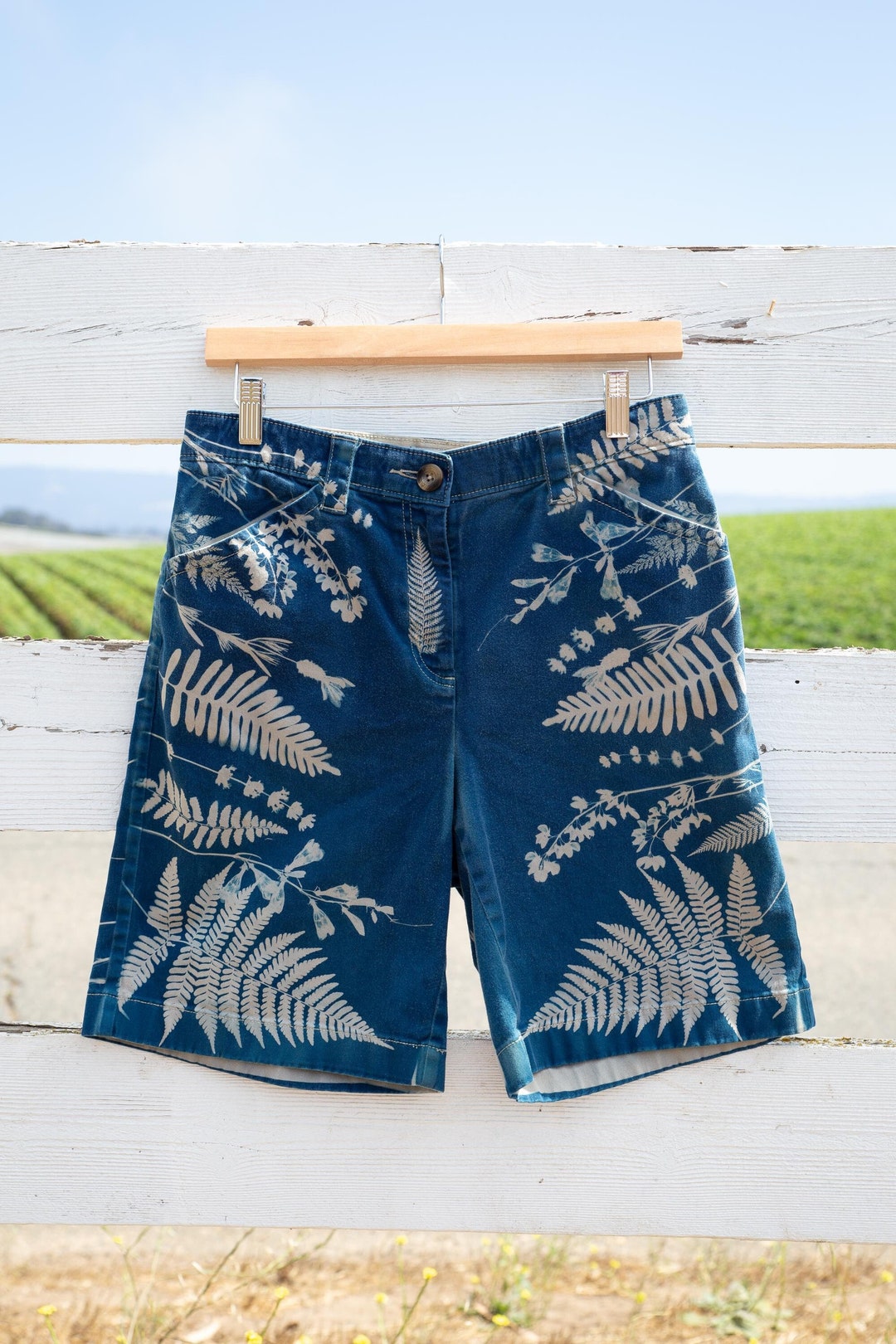 Size 10/30" Cyanotype Botanical Long Shorts, L.l.bean - Etsy