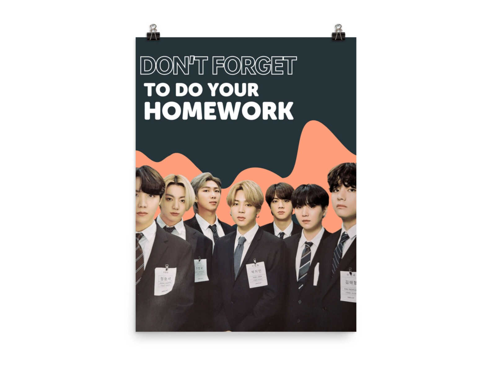 BTS Motivation Poster for Studying - Etsy