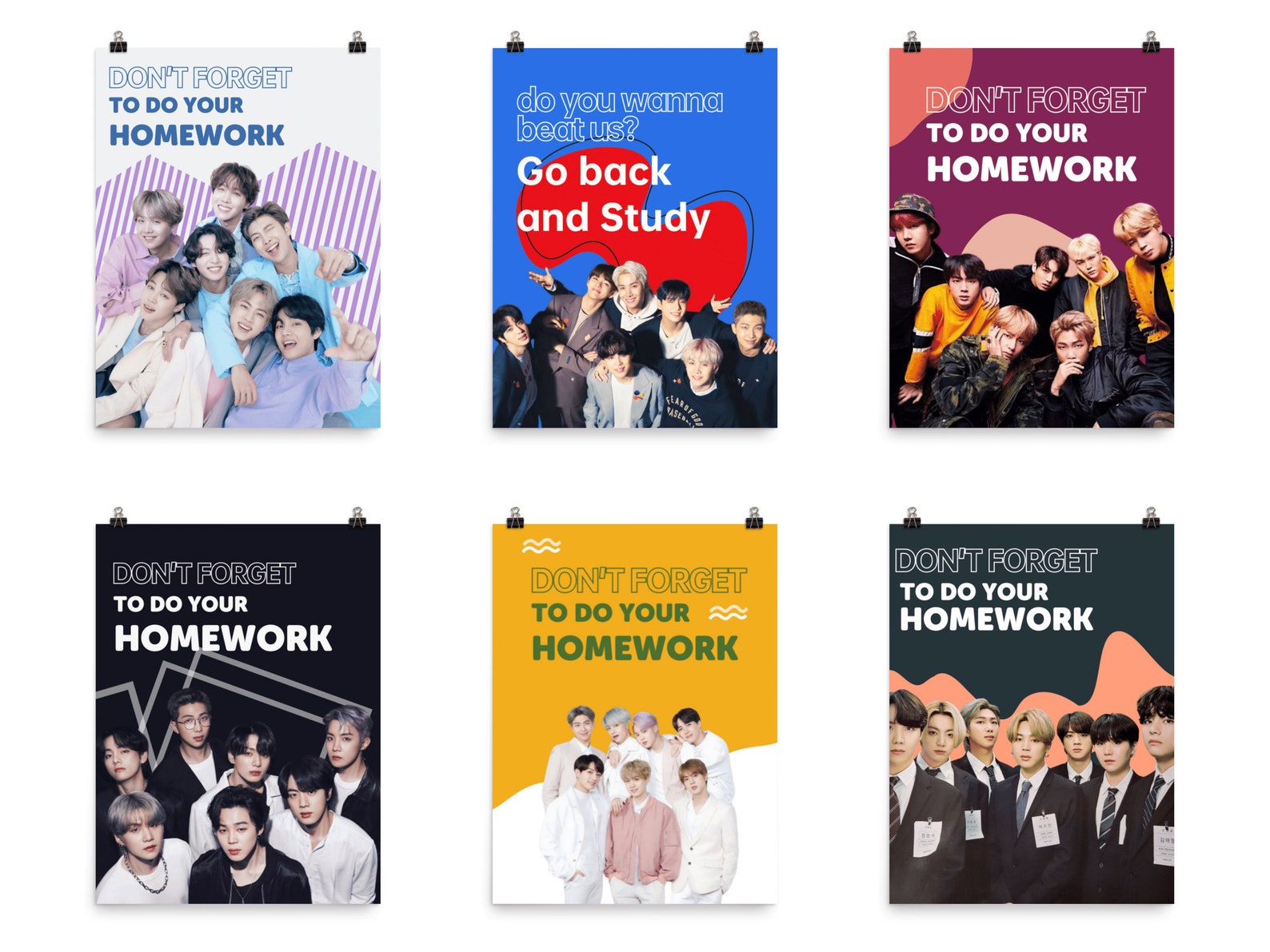 BTS Motivation Poster for Studying - Etsy