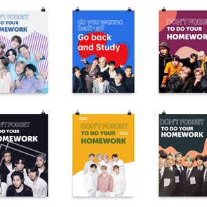 BTS Motivation Poster for Studying - Etsy