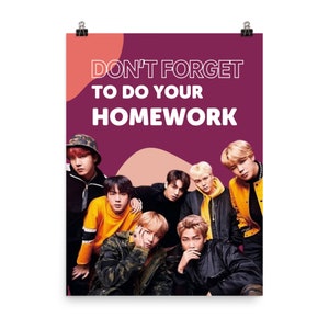 BTS Motivation Poster for Studying - Etsy